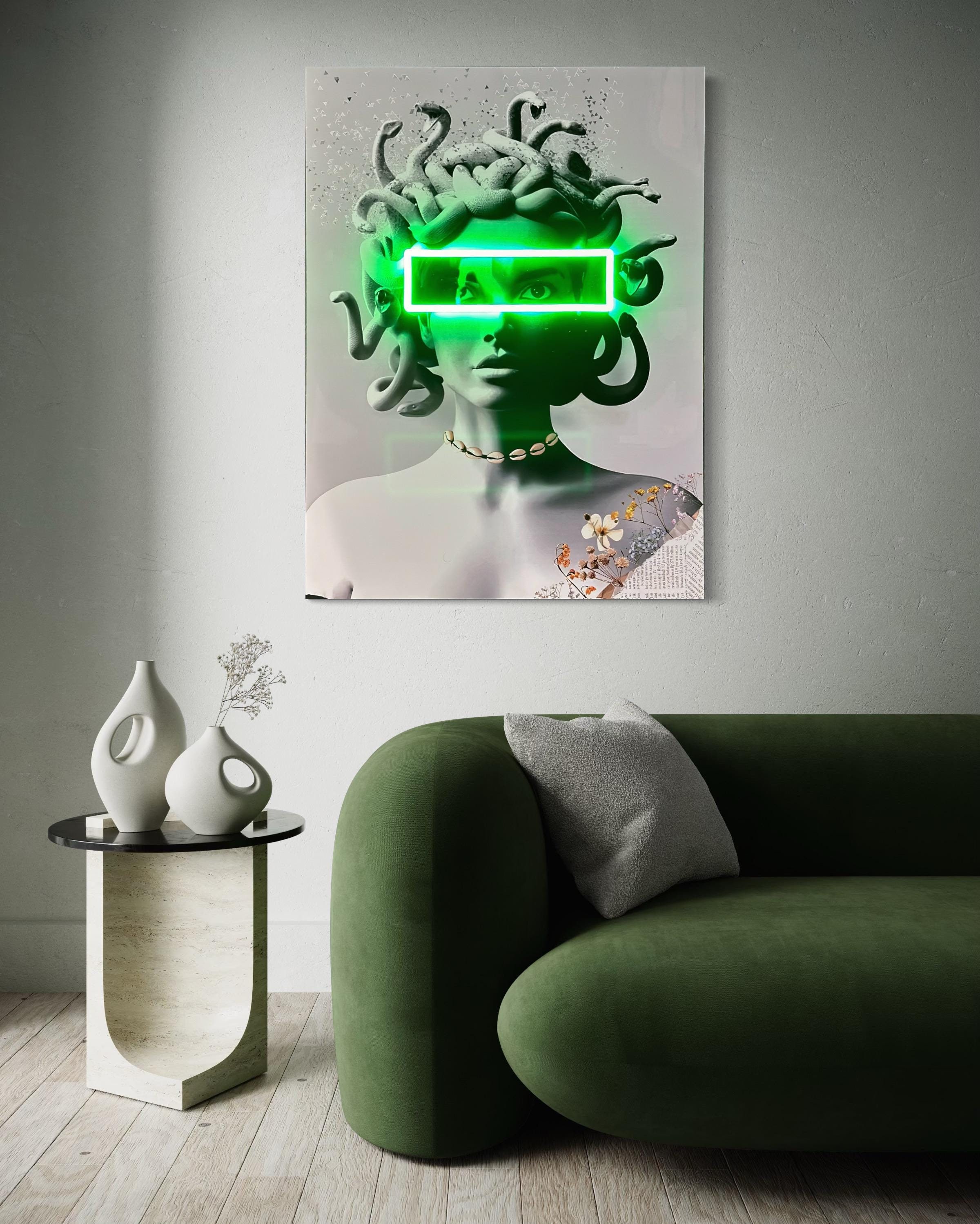 Medusa Neon Art: Greek Mythology LED Wall Decor - Etsy