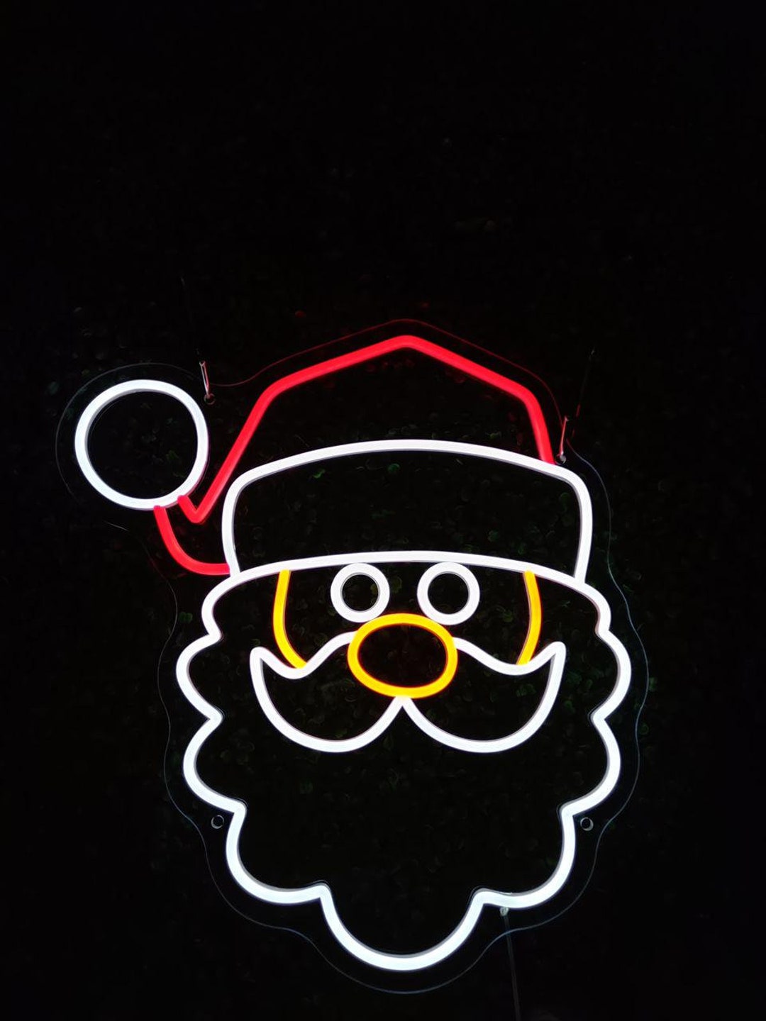 Christmas Neon Sign, Santa Claus Neon Sign, Santa Neon Sign Like Wall ...