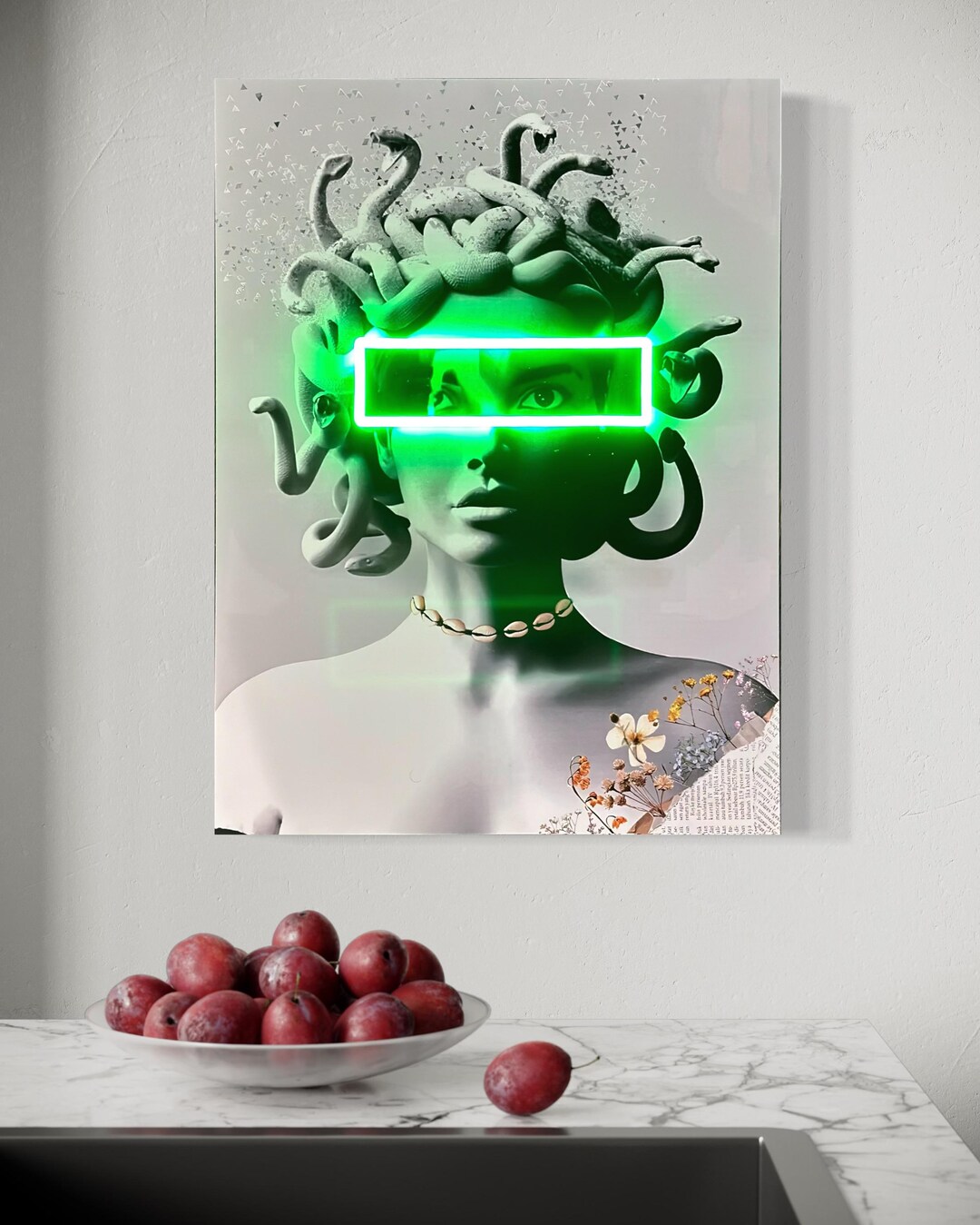 Medusa Neon Art: Greek Mythology LED Wall Decor - Etsy