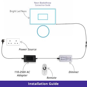 Basketball Hoop Neon Sign, Basketball Hoop LED Light, LED Basketball ...