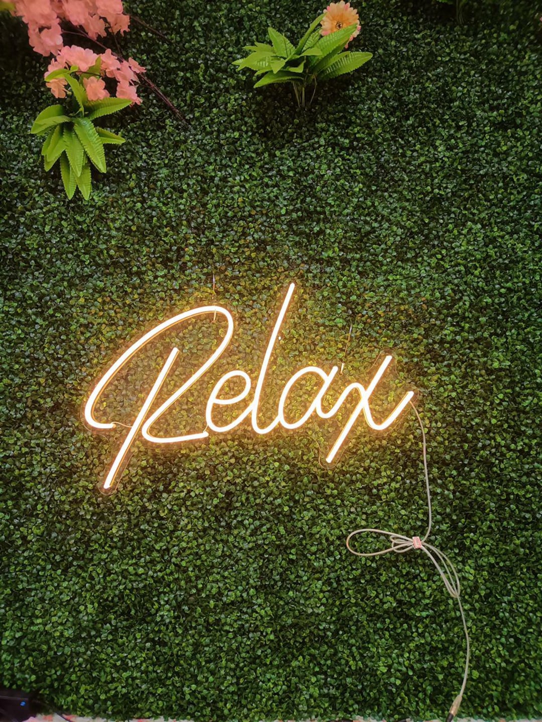 Relax Neon Sign, Relax Light up Sign, Party Neon Sign, Aesthetic Neon ...