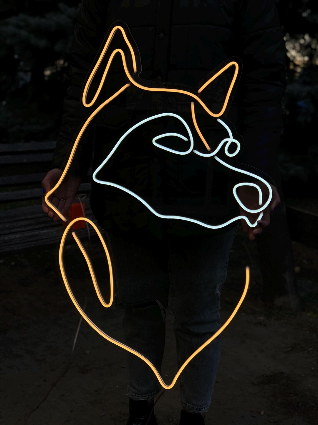 Wolf Neon Sign, Wolf Led Sign as a Gift for Best Friend, Custom Wolf ...