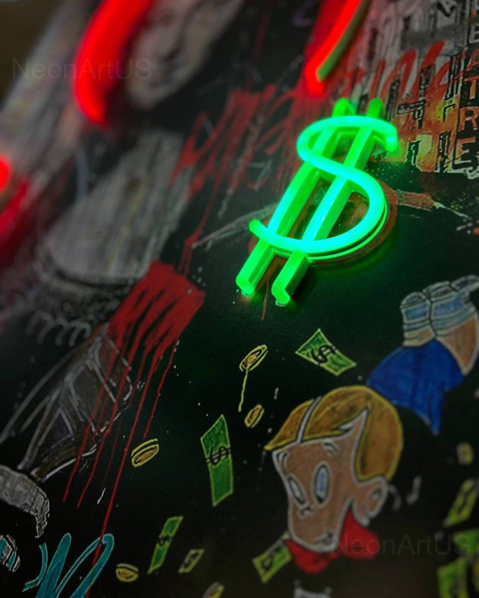 Mona Lisa Unique Neon Art Unique Neon Light Sign, Contemporary Wall ...