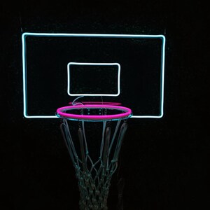 Basketball Hoop Neon Sign: Sport Room Decor - Etsy