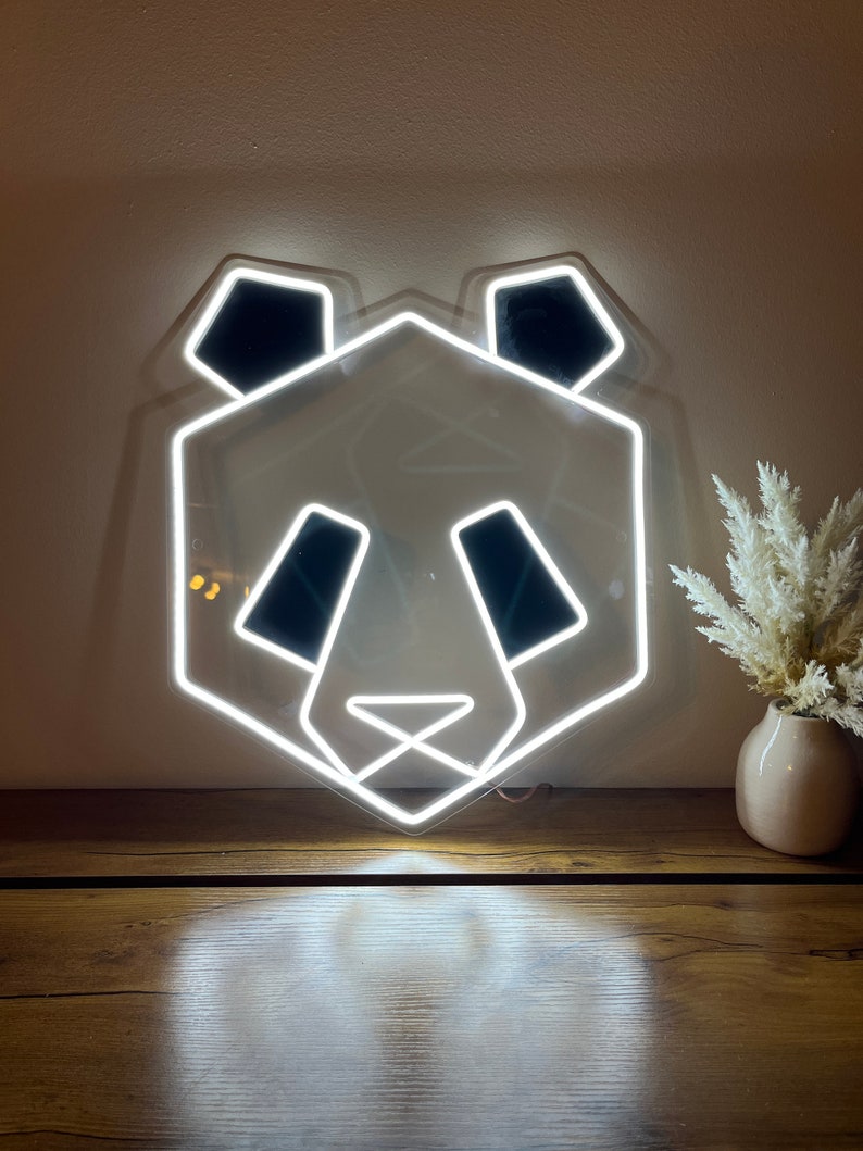 Panda Neon Sign, Kid's Room Neon Sign, Cute Neon Wall Decor for Bedroom ...