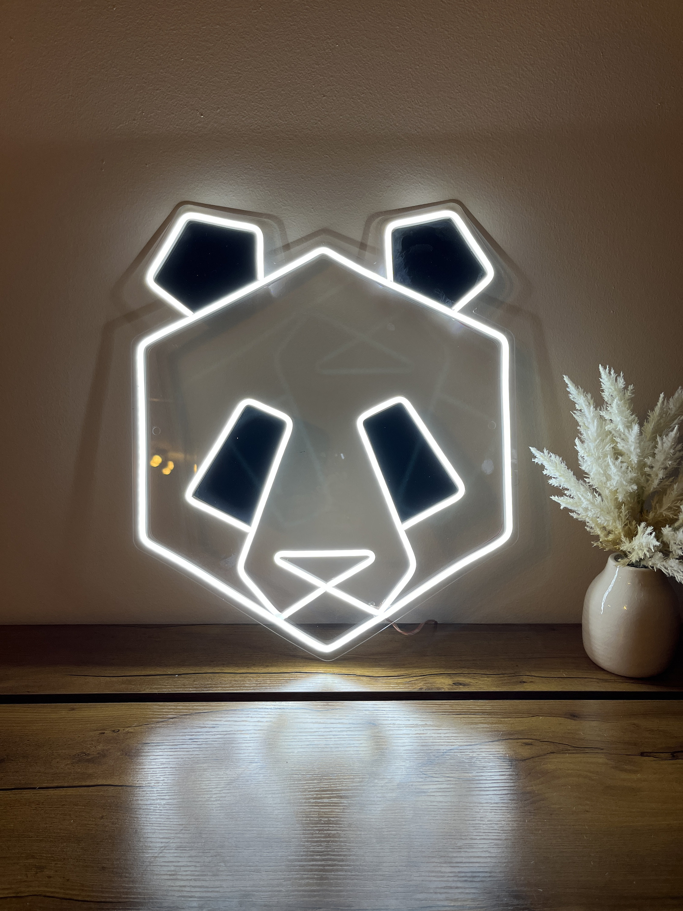 Panda Kids Room Neon Sign Cute Bedroom Fairy Nightstand Lamp, Acrylic ...