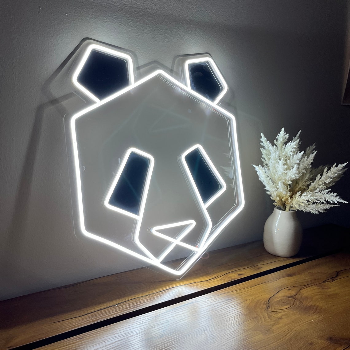 Panda Kids Room Neon Sign Cute Bedroom Fairy Nightstand Lamp, Acrylic ...