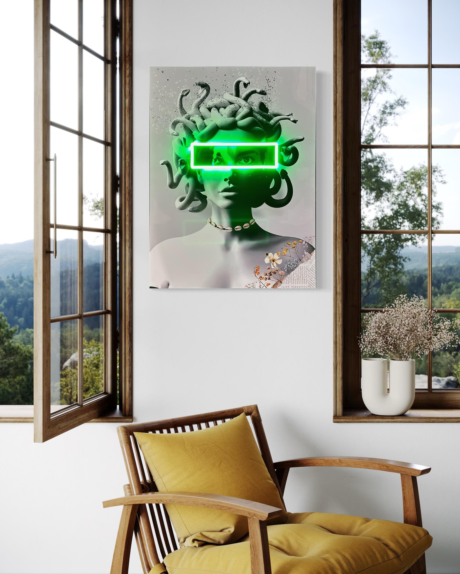 Medusa Neon Art: Greek Mythology LED Wall Decor - Etsy