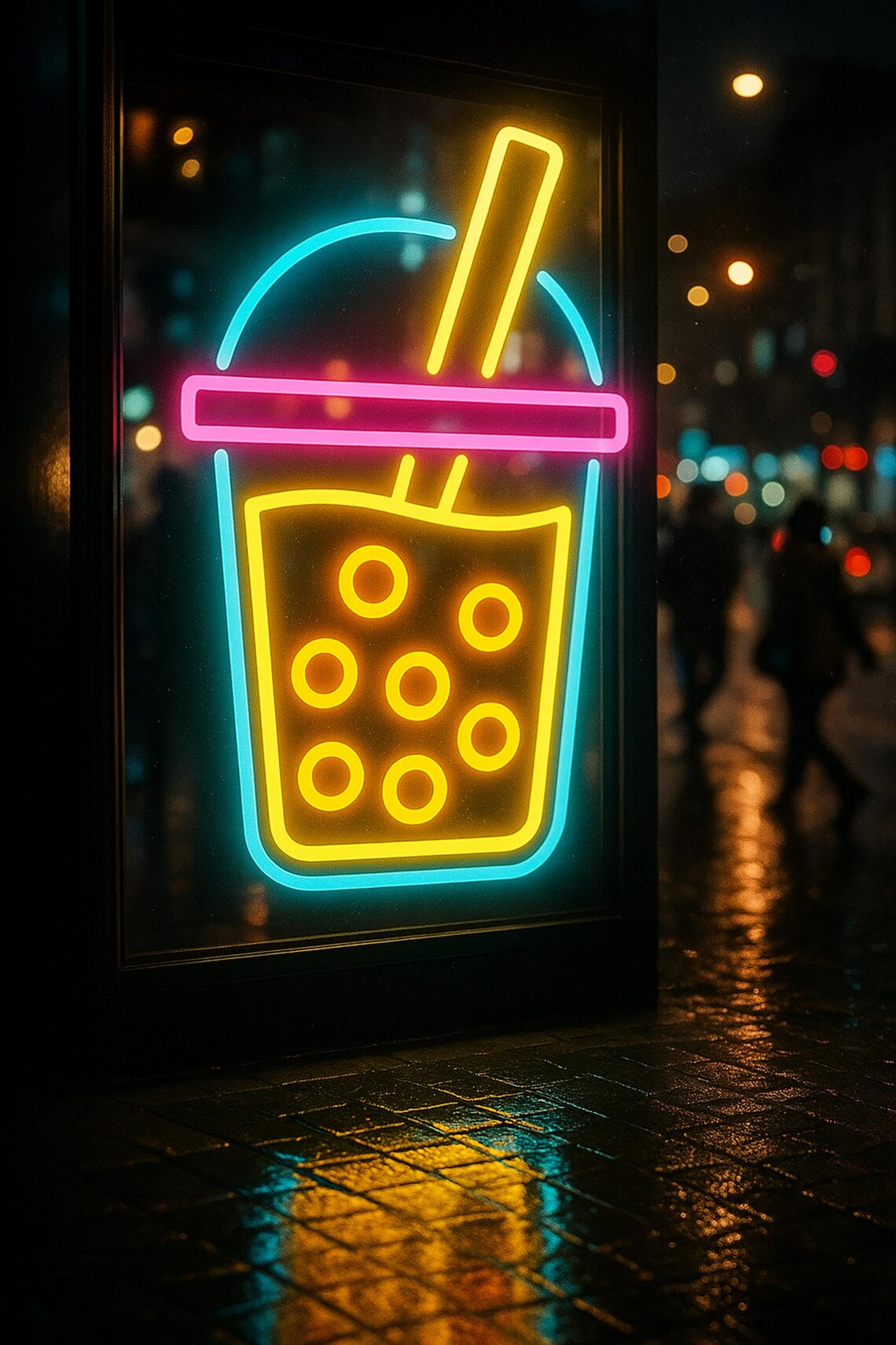 Bubble Tea Neon Sign - LED Bar Light for Home & Café Decor Personalized ...