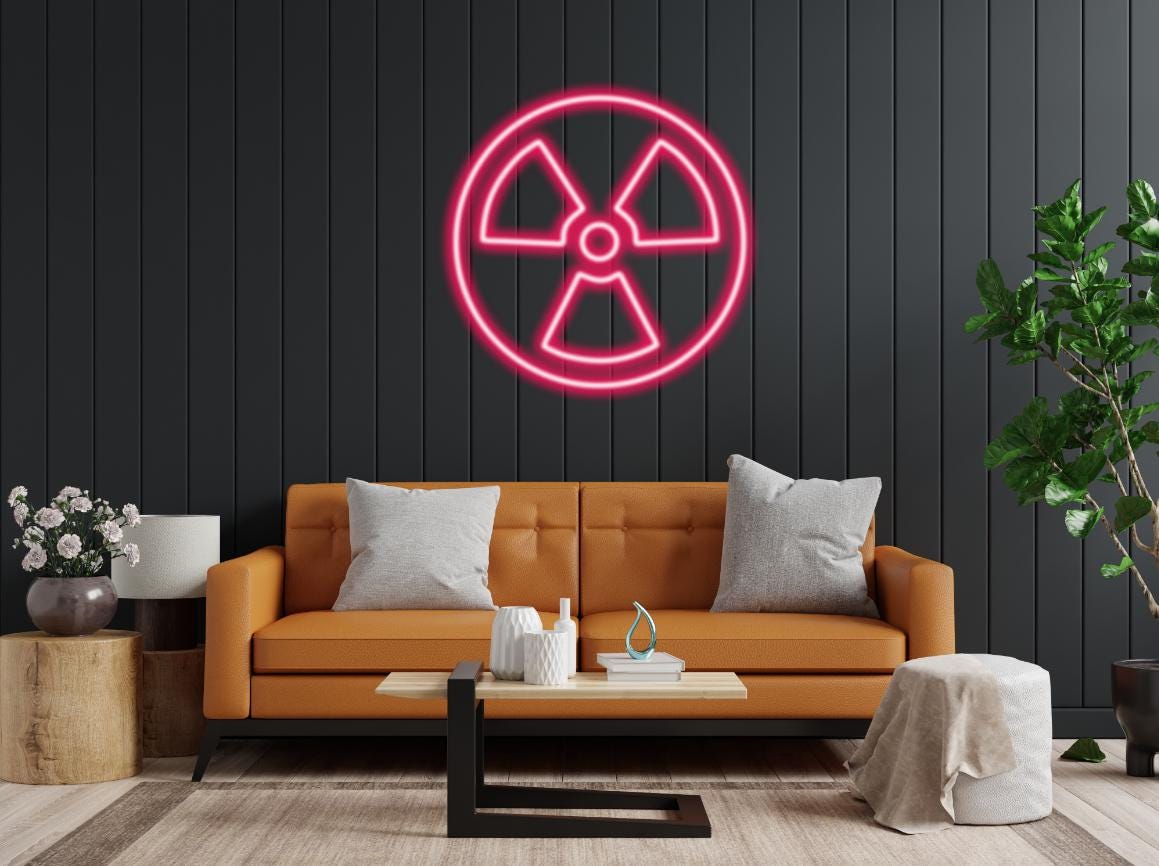 Radiation Warning LED Neon Sign: Industrial Style Symbol Light - Etsy