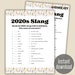 2020s Trivia Slang Game | Play With Kids and Adults | Digital Printable ...