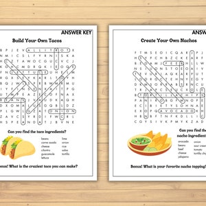 12 Word Search Pack | Create-your-own Recipe Food Games | Download and ...