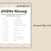 2020s Slang Trivia Game | Family Friendly Activity (digital Download ...