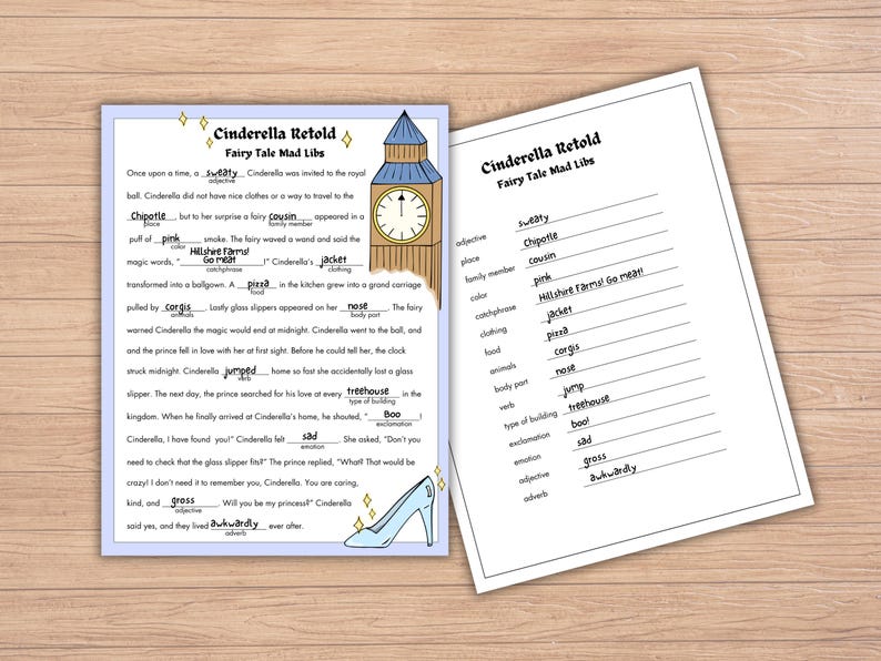 Fairy Tale Mad Libs | Classic Princess Pack | Download and Print ...