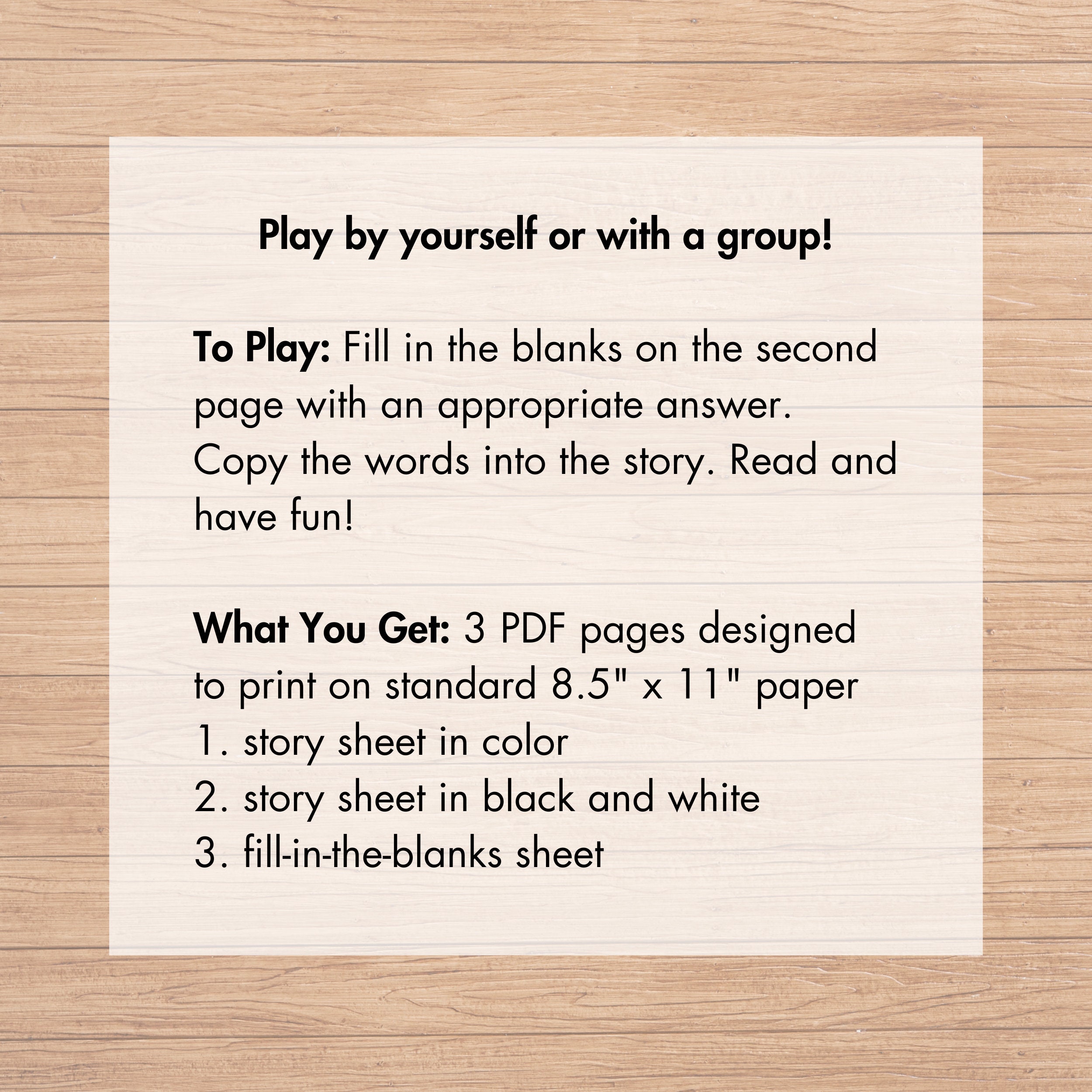 Fairy Tale Mad Libs Cinderella Retold Download and Print Learning Word ...