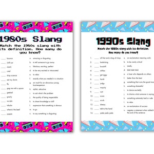 Slang by the Decades Game Pack| Play With Kids and Adults | Digital ...