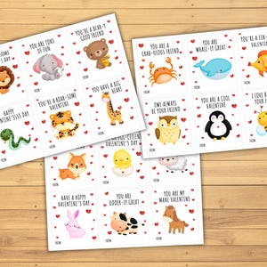 18 Pack Valentine's Day Cards | Illustrated Animal Puns for Day of Love ...