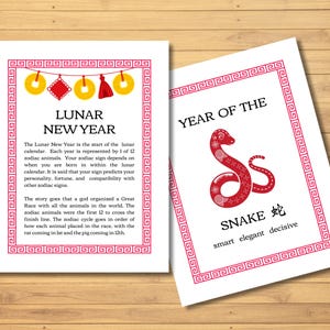 Lunar New Year Zodiac Signs | Year of the Snake 2025 | Download and ...