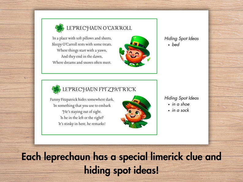 St. Patrick's Day Leprechaun Scavenger Hunt With Clues | Party and Play ...