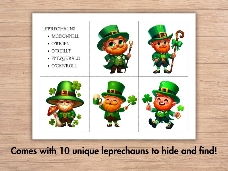 St. Patrick's Day Leprechaun Scavenger Hunt With Clues | Party and Play ...