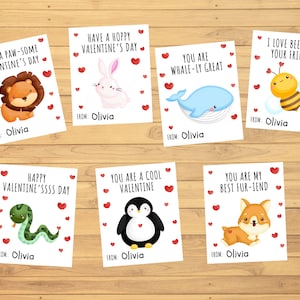 18 Pack Valentine's Day Cards Illustrated Animal Puns for Day of Love ...