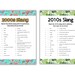 Slang by the Decades Game Pack Play With Kids and Adults Digital ...