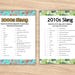 Slang by the Decades Trivia Game Bundle | Family Friendly Activity ...