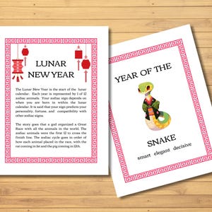 Lunar New Year Zodiac Signs | Year of the Snake 2025 | Download and ...