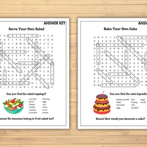 12 Word Search Pack | Create-your-own Recipe Food Games | Download and ...