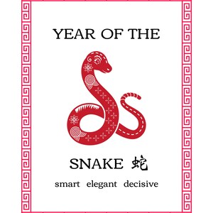 Lunar New Year Zodiac Signs | Year of the Snake 2025 | Download and ...