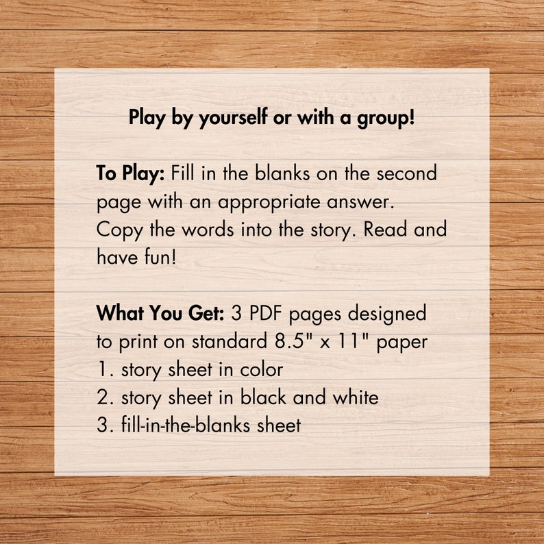 Fairy Tale Mad Libs Cinderella Retold Download and Print Learning Word ...