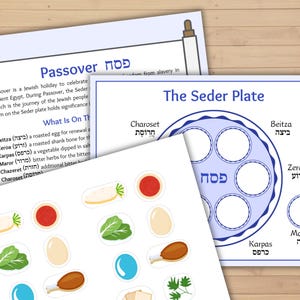 Interactive Passover Pesach and Seder Plate Table Signs | Download and ...