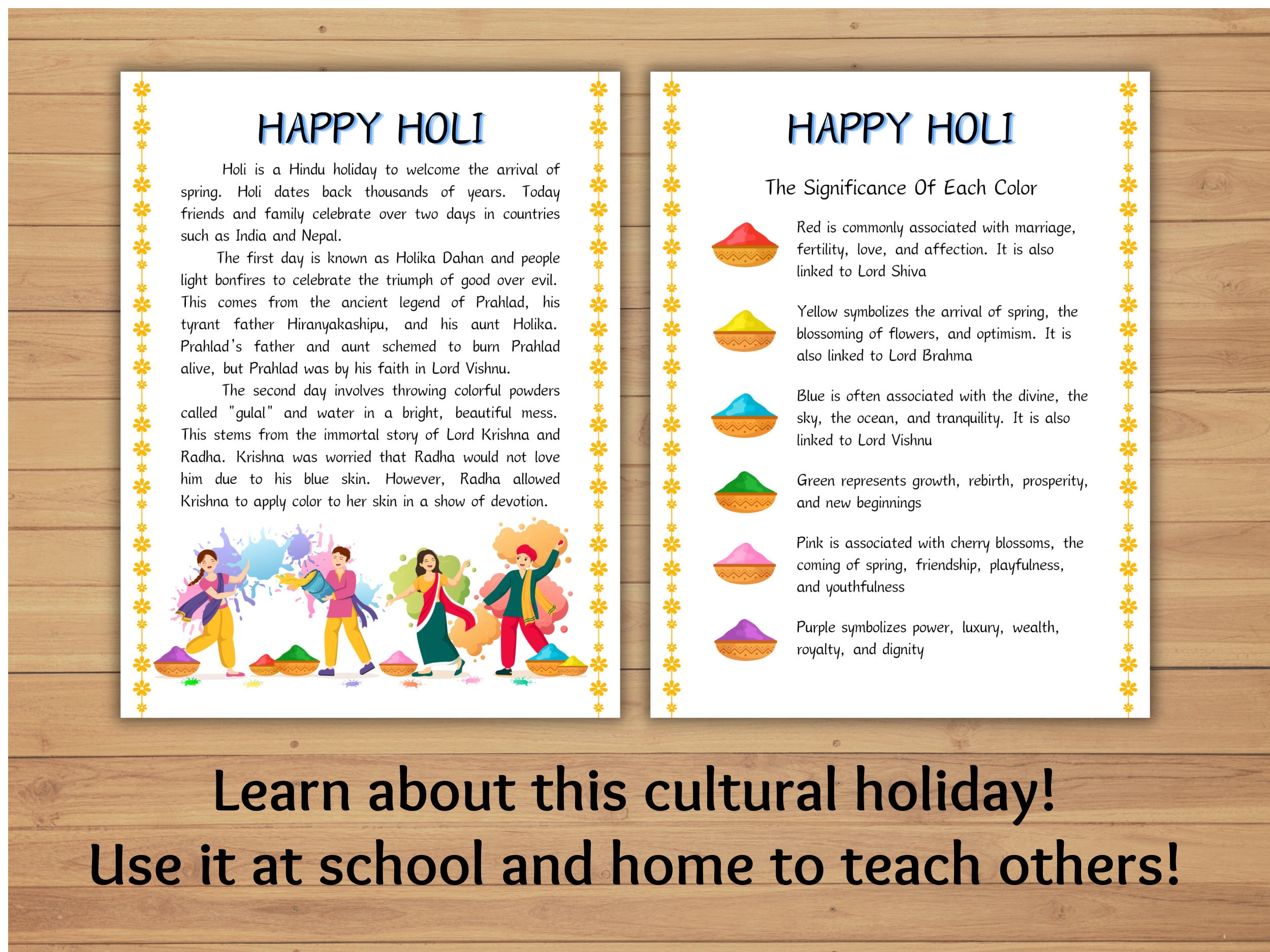 Holi Festival of Color Signs | Download and Print | Hindu Indian ...