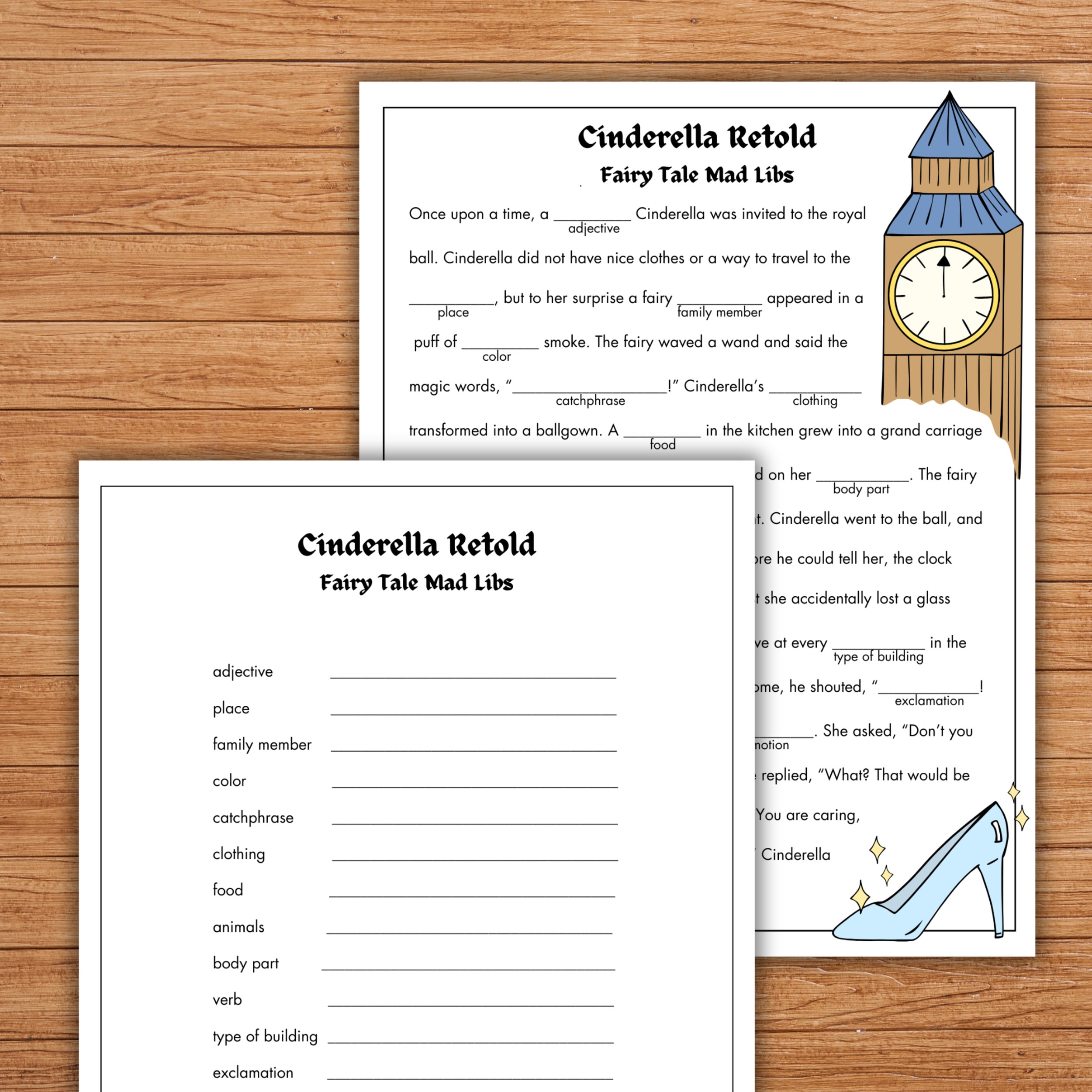 Fairy Tale Mad Libs Classic Princess Pack Download and Print Learning ...