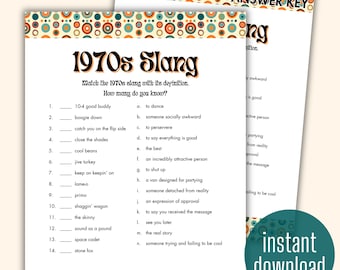 1990s Trivia Slang Game | Play With Kids and Adults | Digital Printable ...