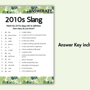 2010s Trivia Slang Game | Play With Kids and Adults | Digital Printable ...