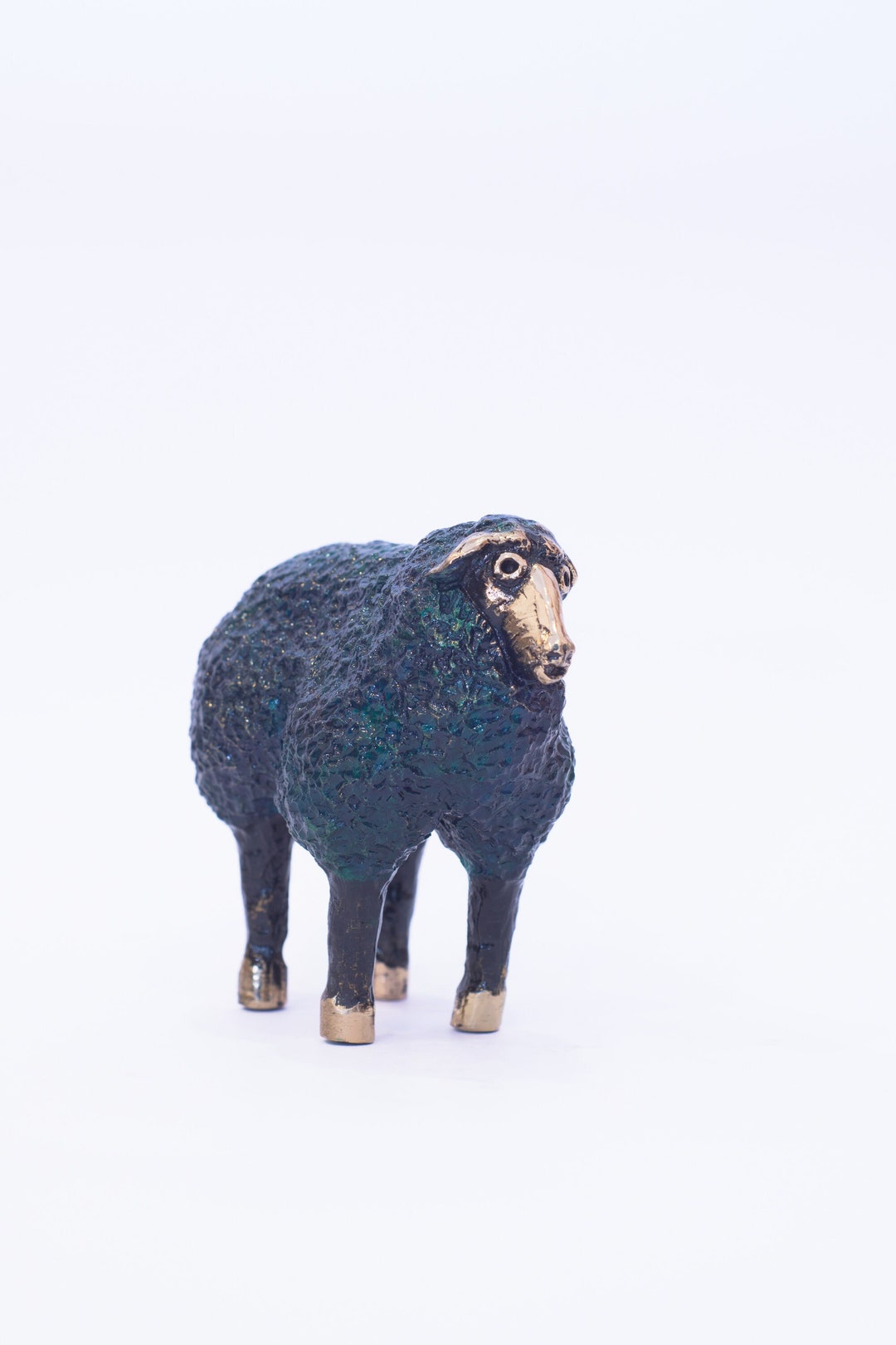 Solid Bronze MINIATURE CONNEMARA Sheep teal - Etsy
