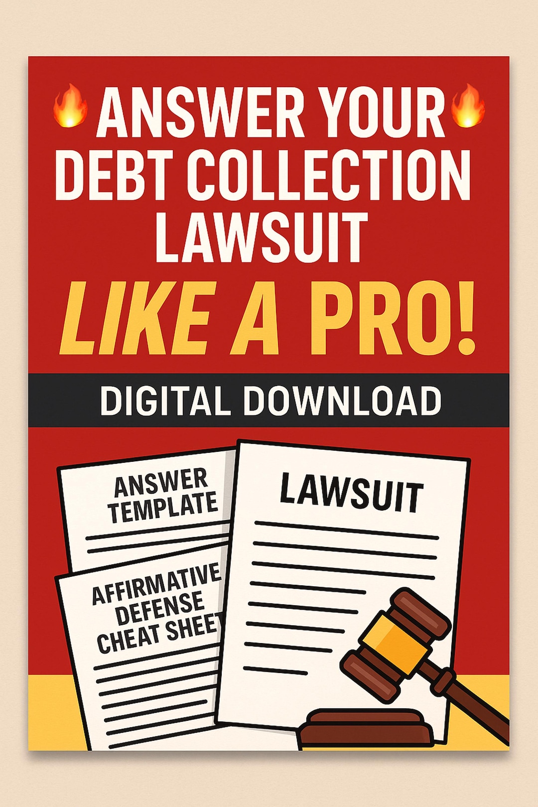 Debt Lawsuit Answer Template Kit: All 50 States, Court Response ...