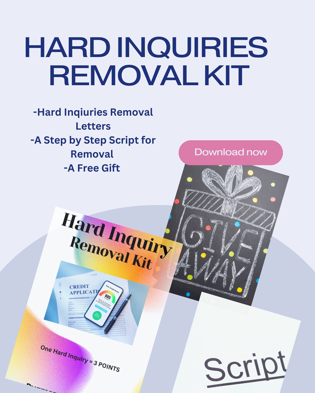 HARD INQUIRIES REMOVAL Kit | Printable Credit Repair Kit | Diy Credit ...
