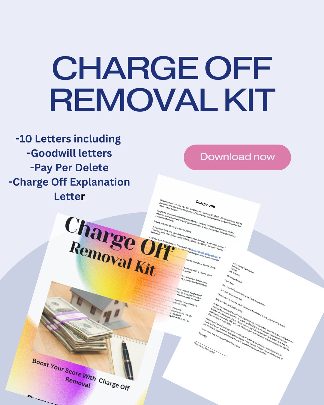 PRINTABLE CHARGE OFF Removal Kit | Printable Credit Repair Kit |charge ...