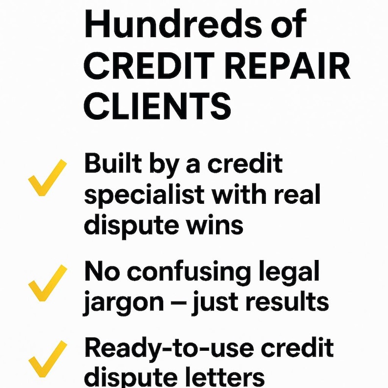 Credit Dispute Letter Templates: 100+ DIY Credit Repair Kit (PDF & Doc ...