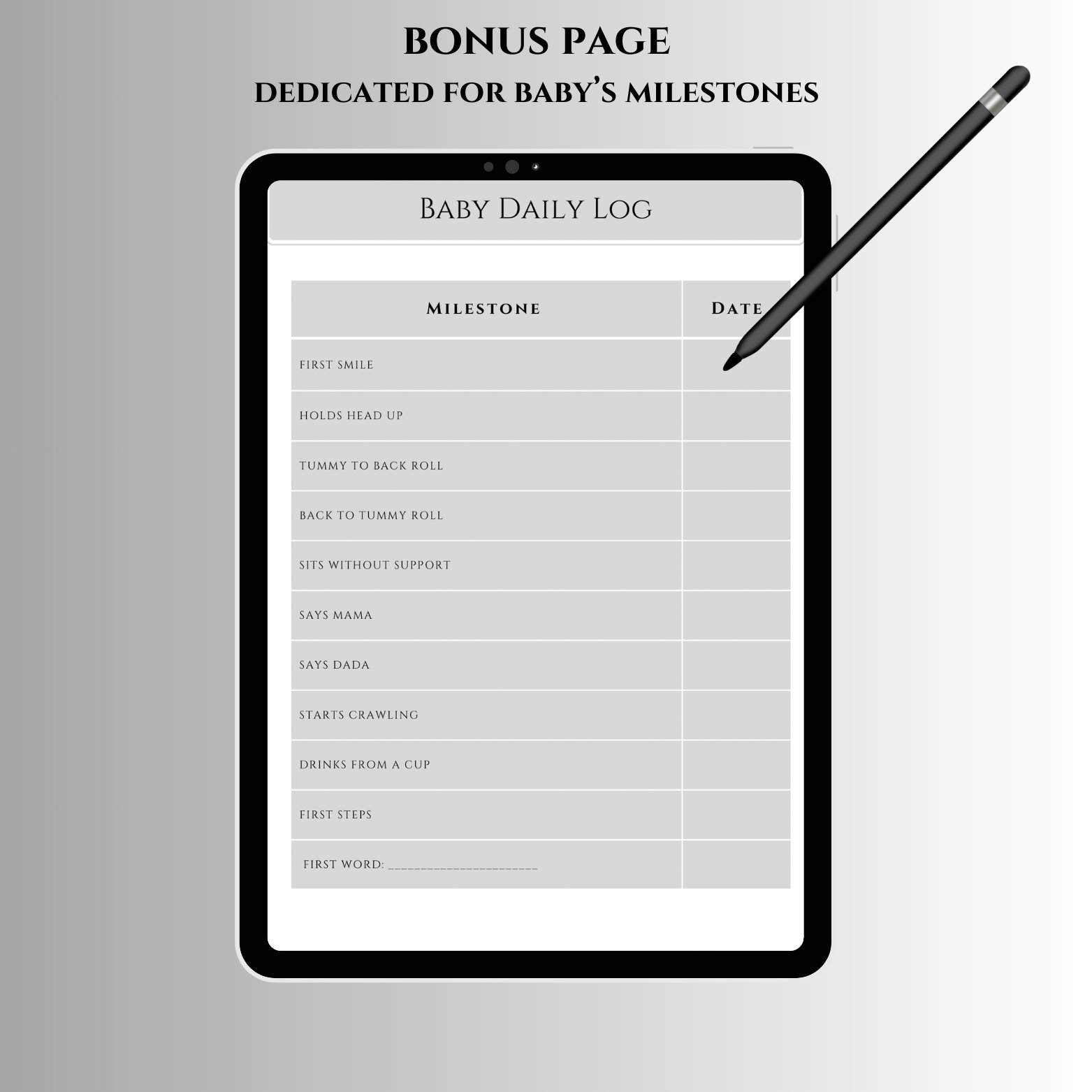 Daily Baby Log, Printable Baby Log, Newborn Daily Log, Infant Daily Log ...