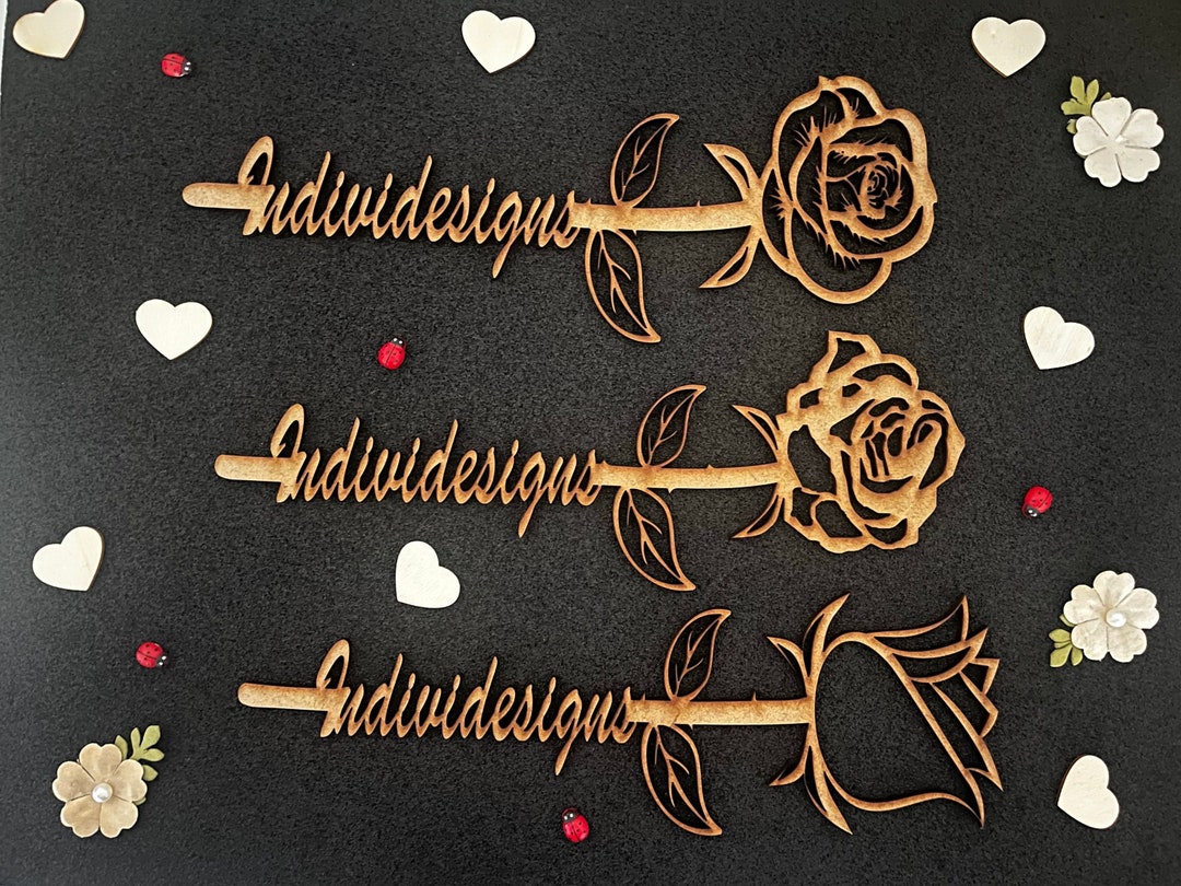 Personalized Eternal Rose Made of Wood With Name Unique Gift for ...