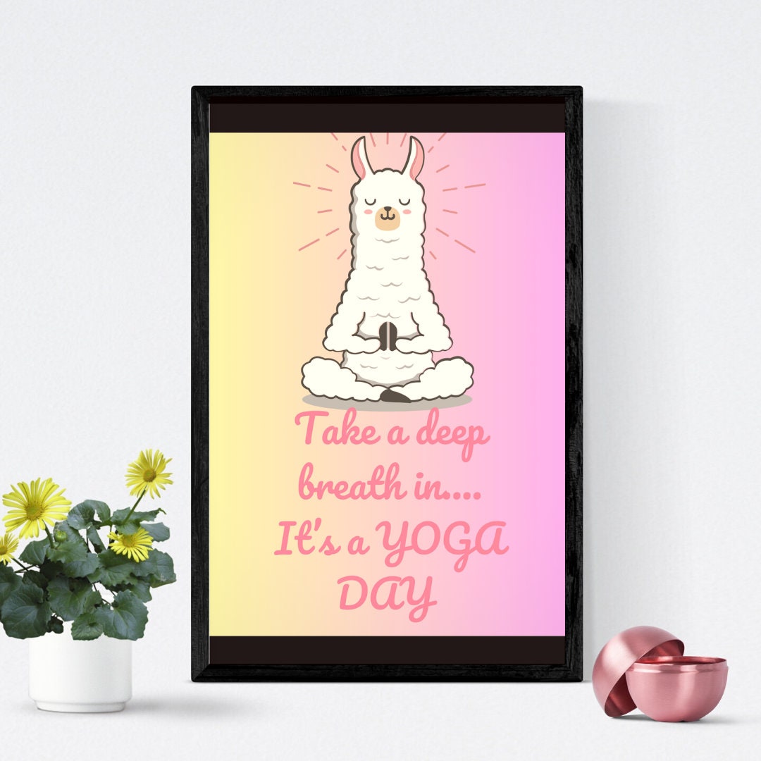 Llama Yoga ,yoga Printables , Cute Animal Yoga ,relaxation Routine ...