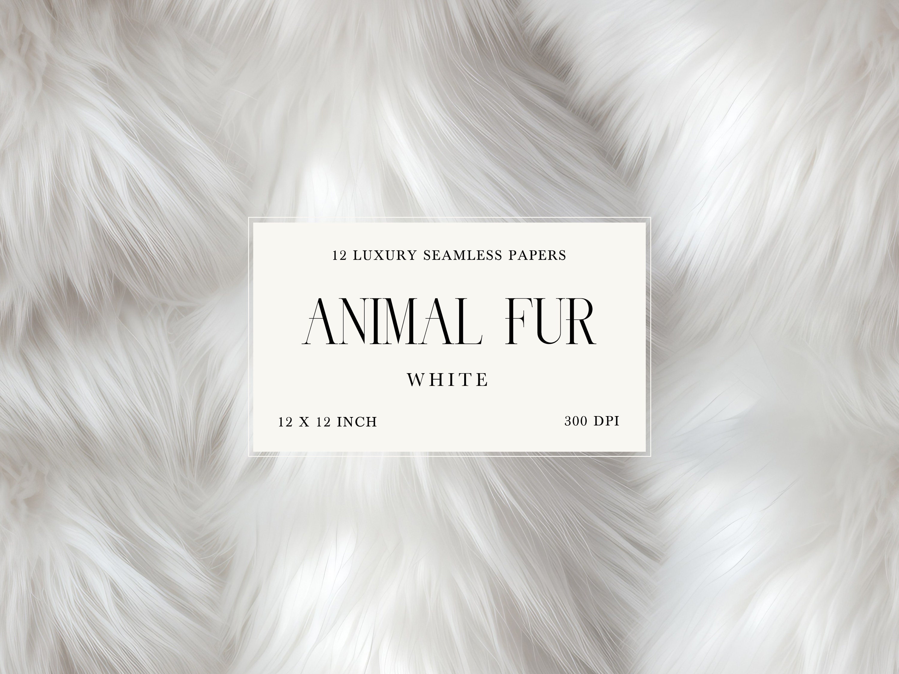 White Animal Fur Fabric Seamless Digital Papers, Hair Textures, Soft ...