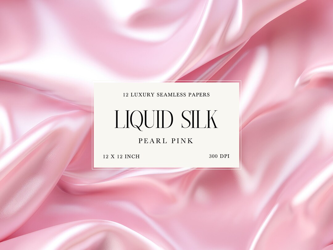 Pearl Pink Liquid Silk Seamless Digital Papers, Iridescent Metallic ...
