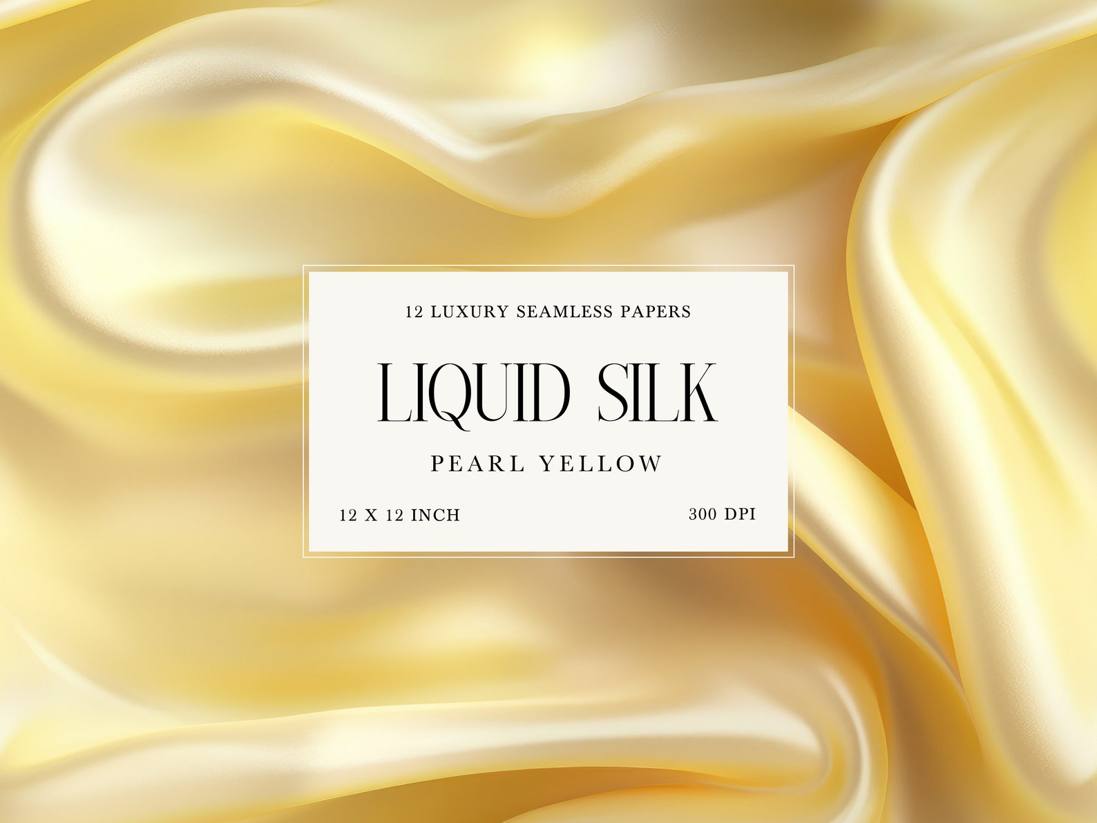 Pearl Yellow Liquid Silk Seamless Digital Papers, Iridescent Metallic ...