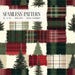 Christmas Plaid Patchwork Seamless Digital Paper, Xmas Tartan Seamless ...