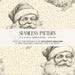 Vintage Retro Santa Seamless Digital Paper, Vintage Christmas Seamless ...
