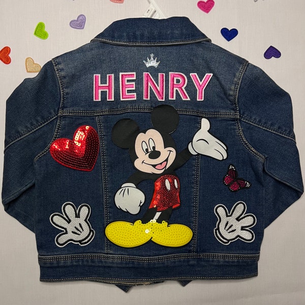 Kids Mickey Mouse Jean Jacket - Etsy